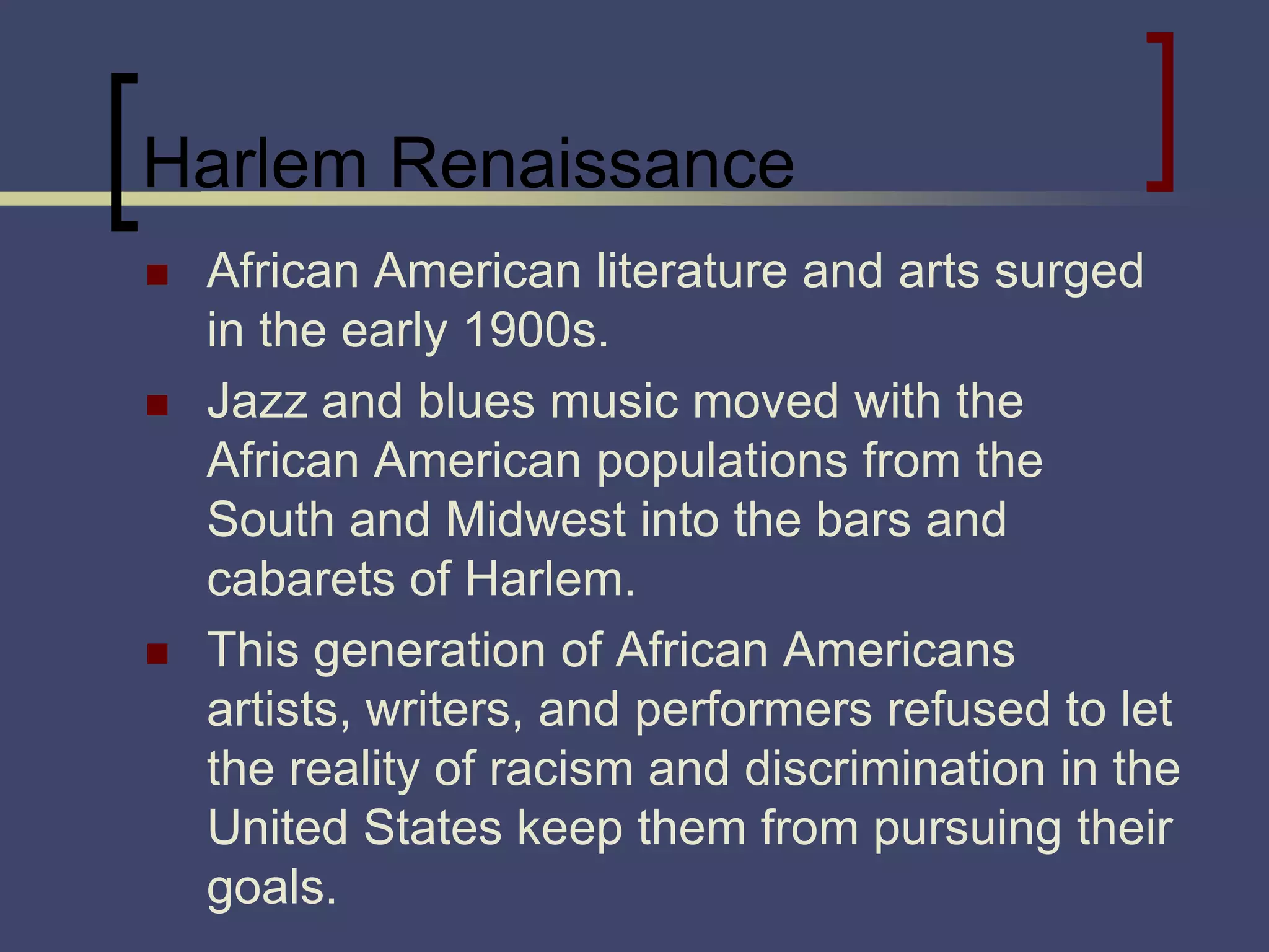 Harlem renaissance groups station one | PPTX
