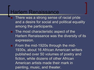 Harlem renaissance groups station one | PPTX
