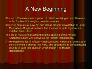 Harlem Renaissance Music and Dance | PPT | Jazz | Music