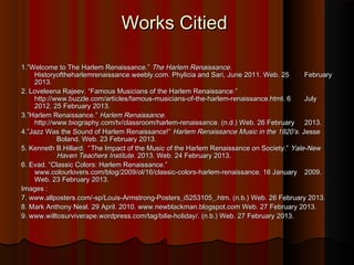 Harlem Renaissance Music and Dance | PPT