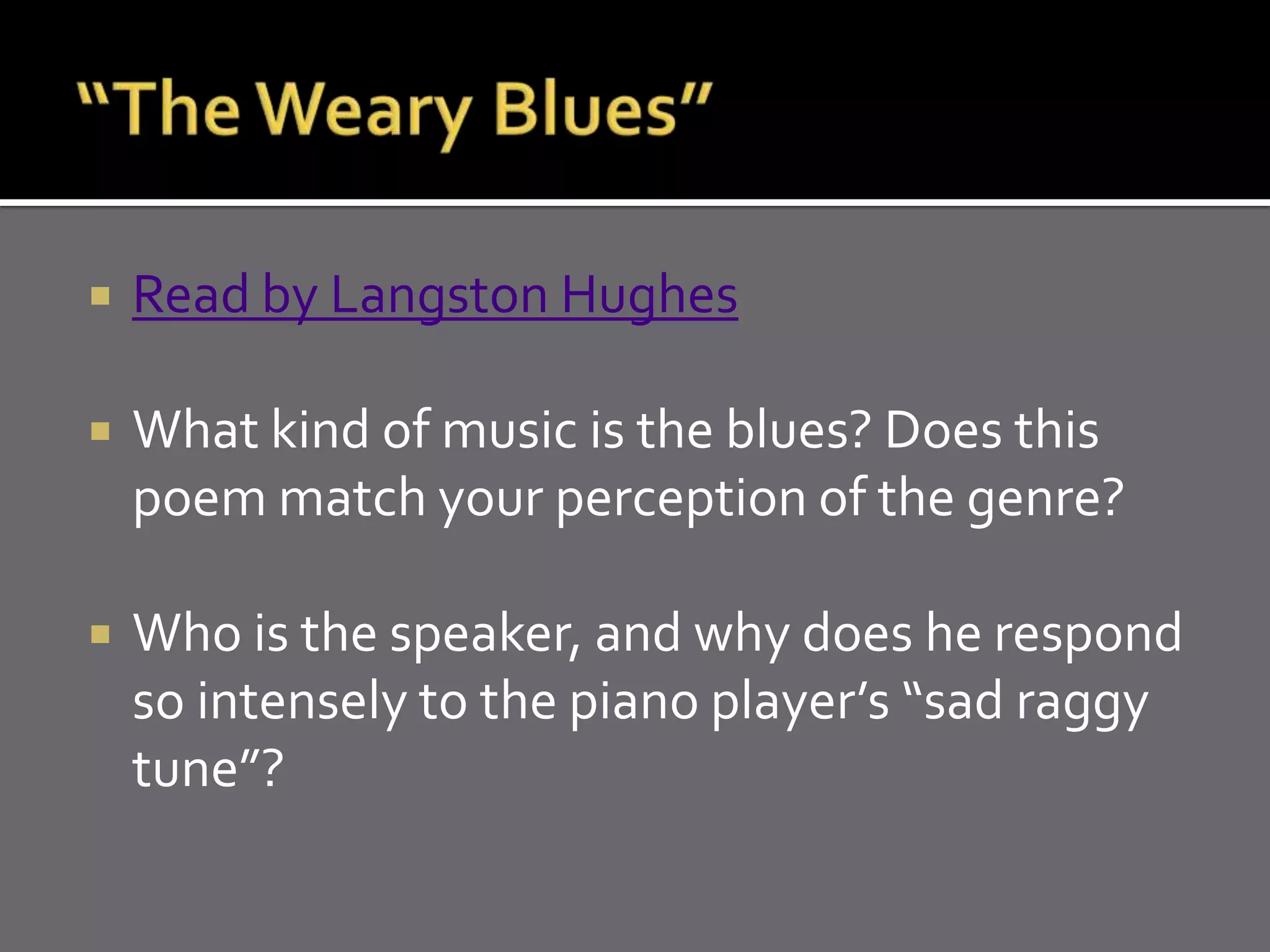 Harlem renaissance poetry | PPTX