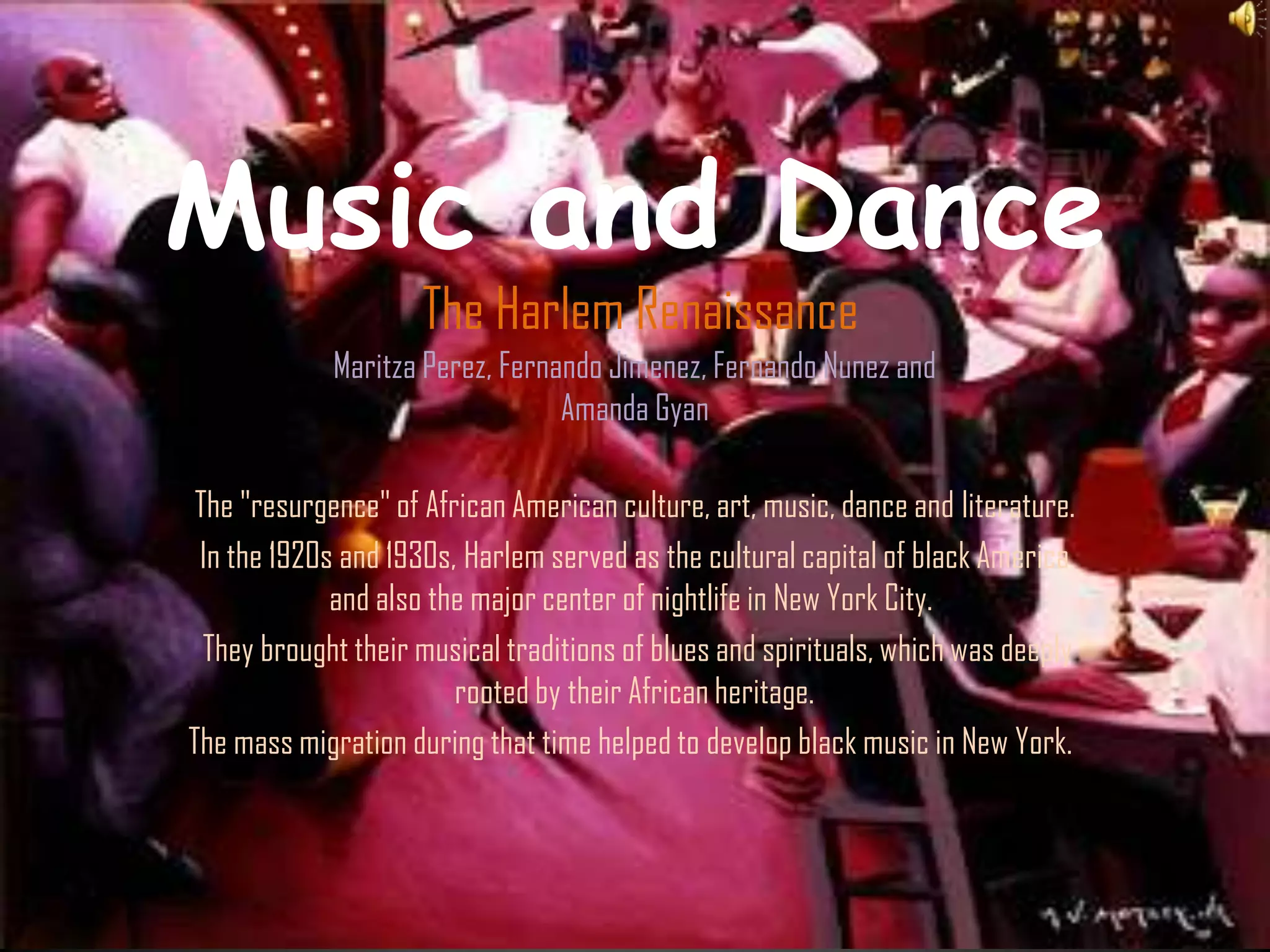 Harlem Renaissance Music | PPT