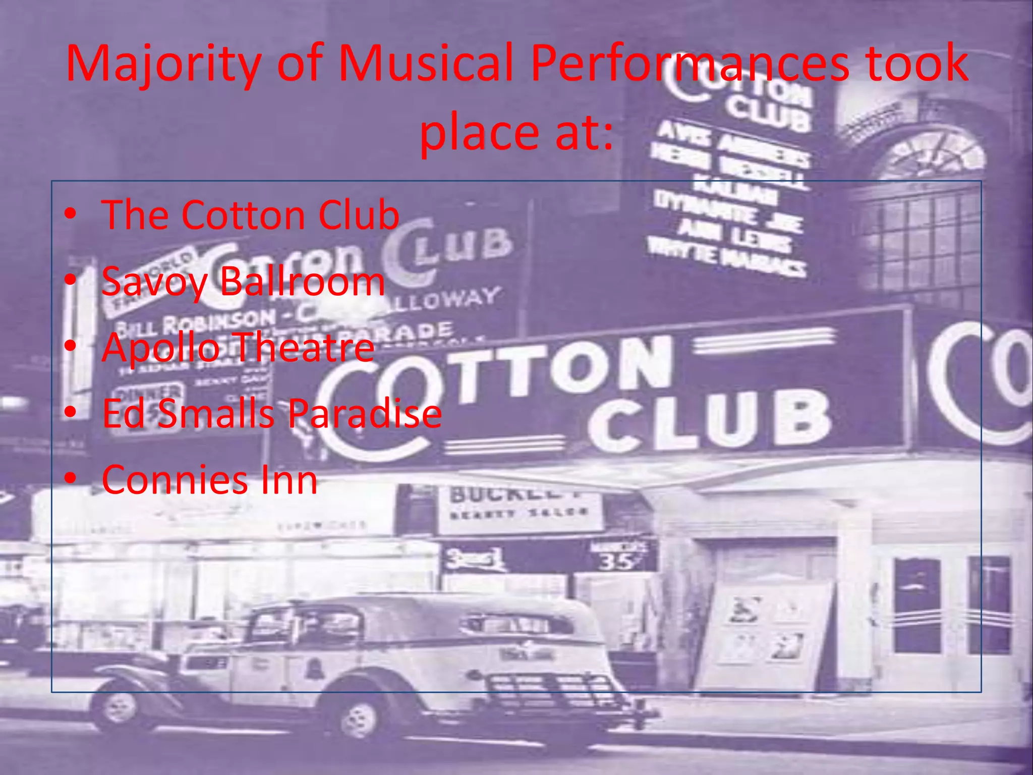 Harlem Renaissance Music | PPT