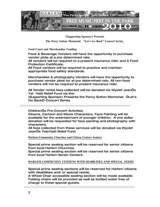 Harlem Renaissance Summer Music Fest Summarized Percy Sutton Generic | PDF