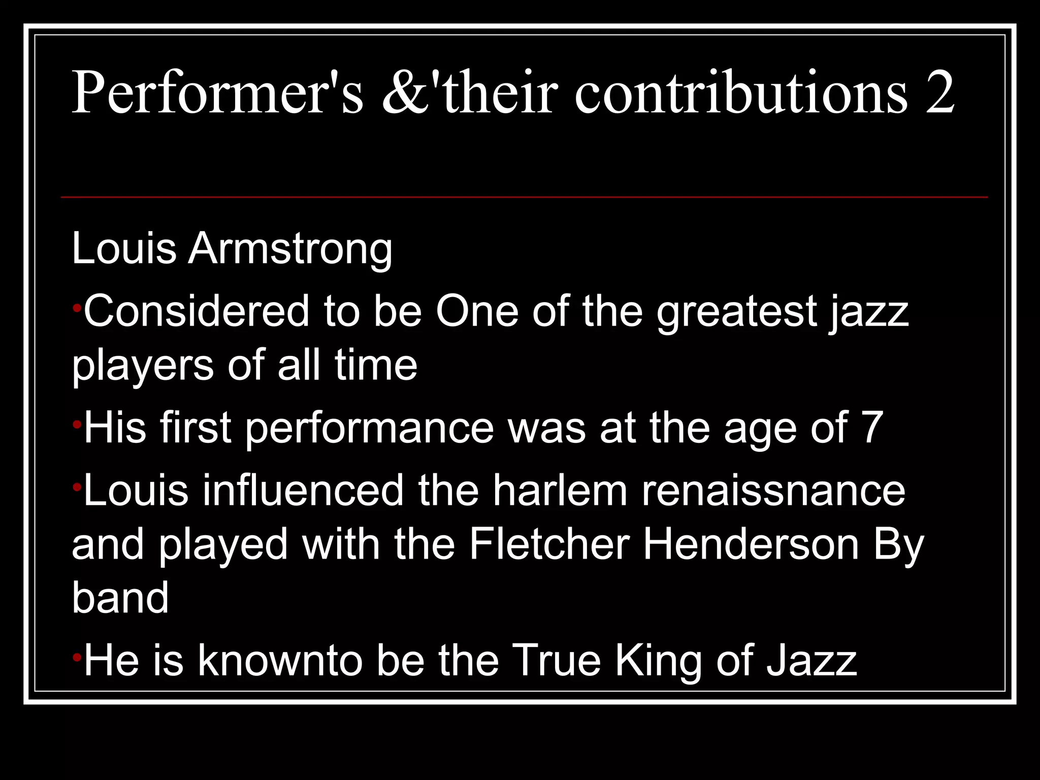 Harlem Renaissance Dance and Music | PPT