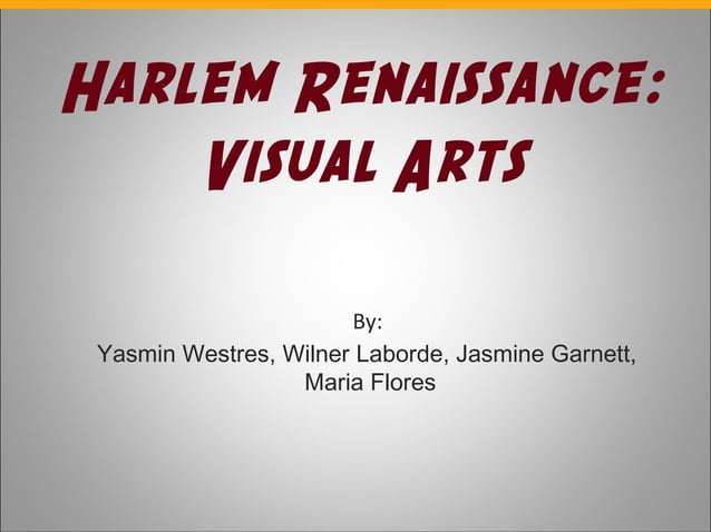 Harlem Renaissance Visual Art | PPT