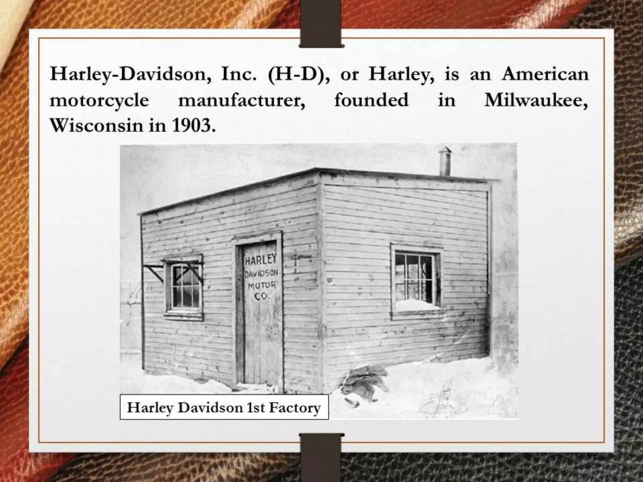 Harley-Davidson History and Top Bikes | PPTX