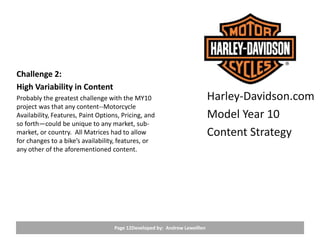 Harley-Davidson.com Model Year 2010 Content Strategy | PPTX ...