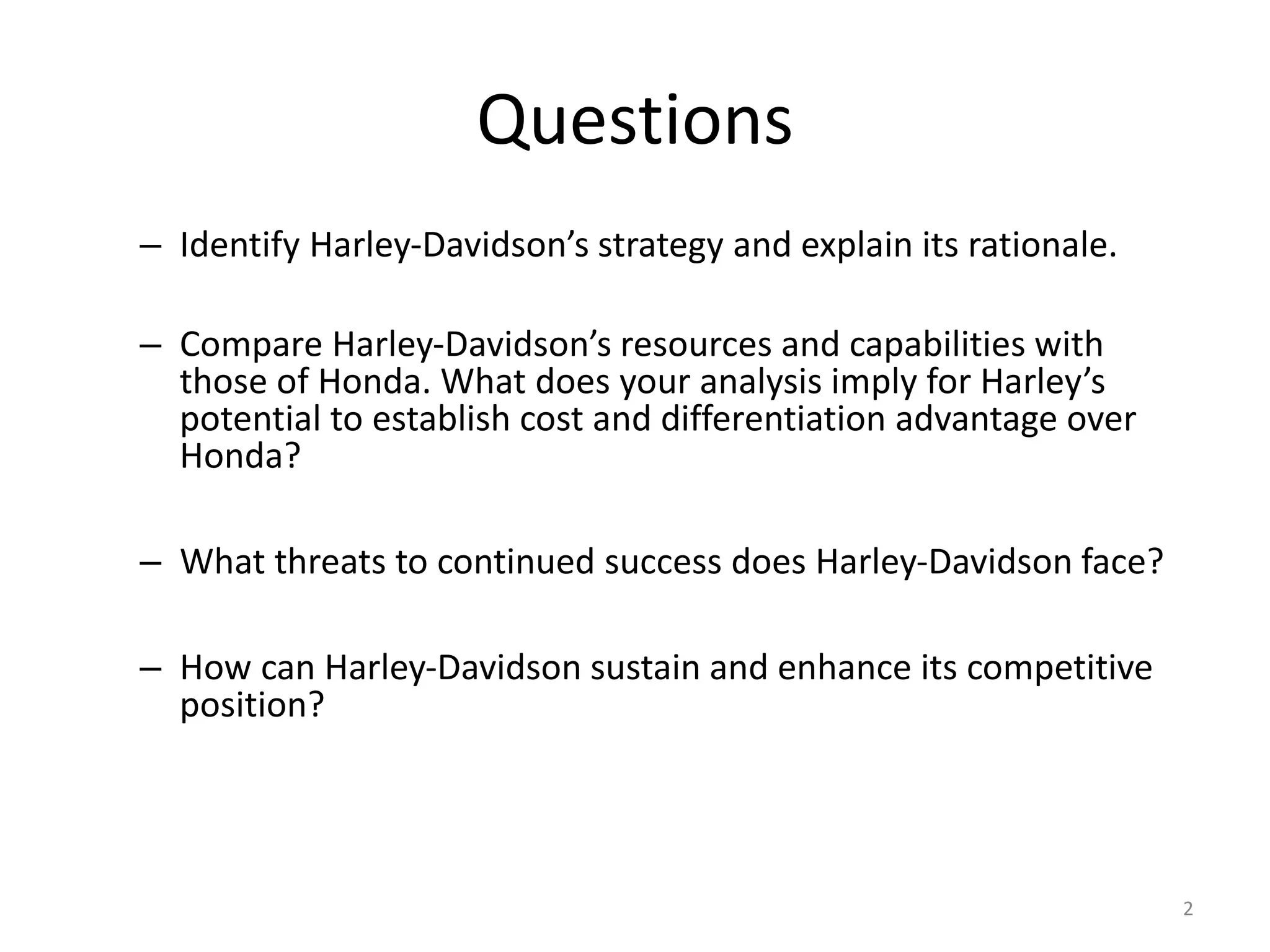 Harley davidson strategic management | PPTX