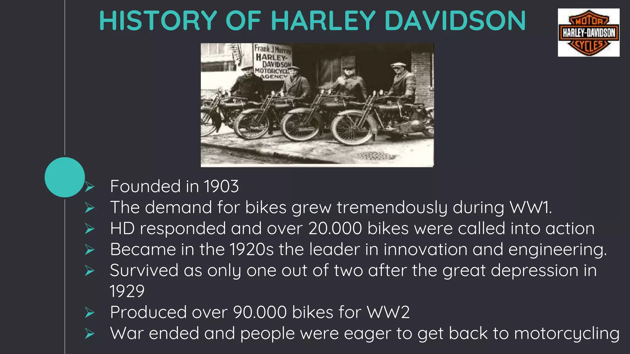 Harley Davidson Motorcycle Company | PPTX