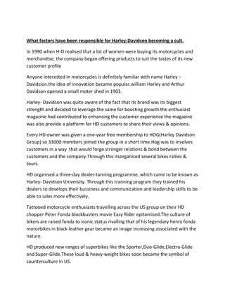 Harley davidson case study | DOC