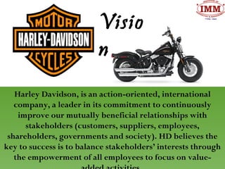 Harley Davidson ( Strategic Management Report) Mission, Vision | PPT