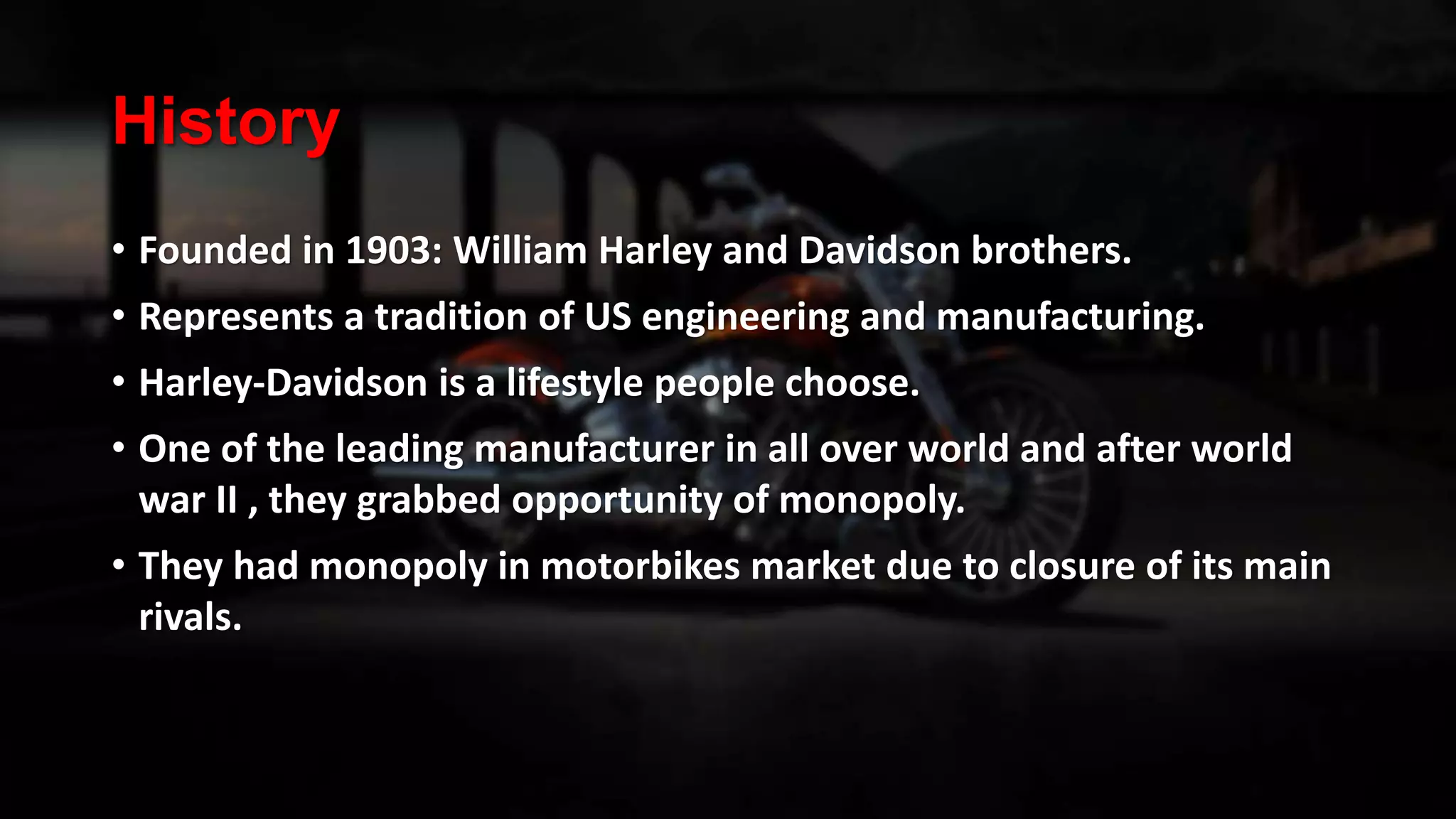 Presentation on Harley Davidson | PPTX