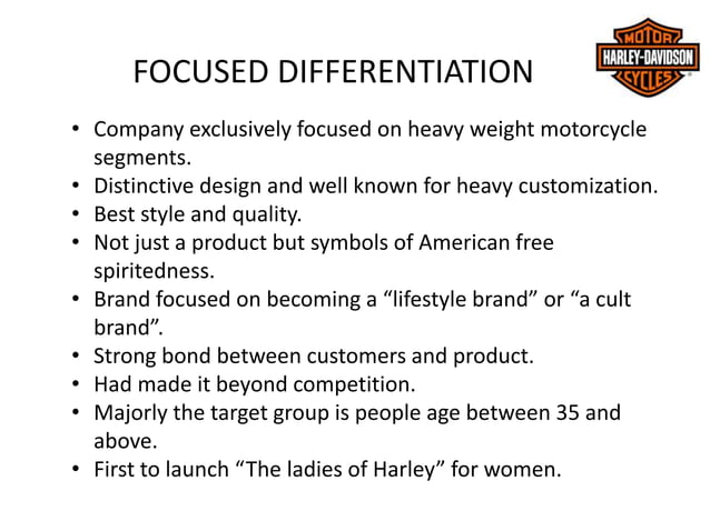 Harley presentation on marketing strategies | PPT