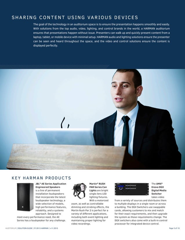 Harman solution guide-auditorium | PDF