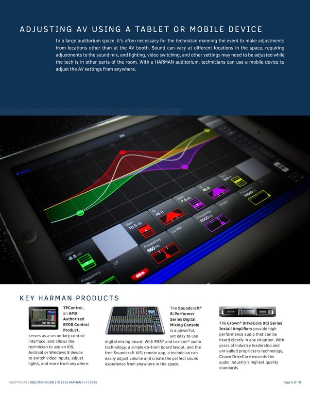Harman solution guide-auditorium | PDF