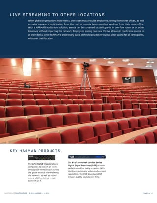 Harman solution guide-auditorium | PDF