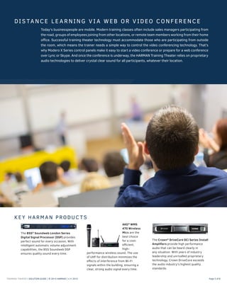 Harman solution guide-training-theater | PDF