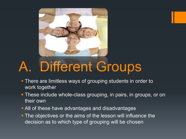 The practice of English language teaching- Grouping students | PPTX ...