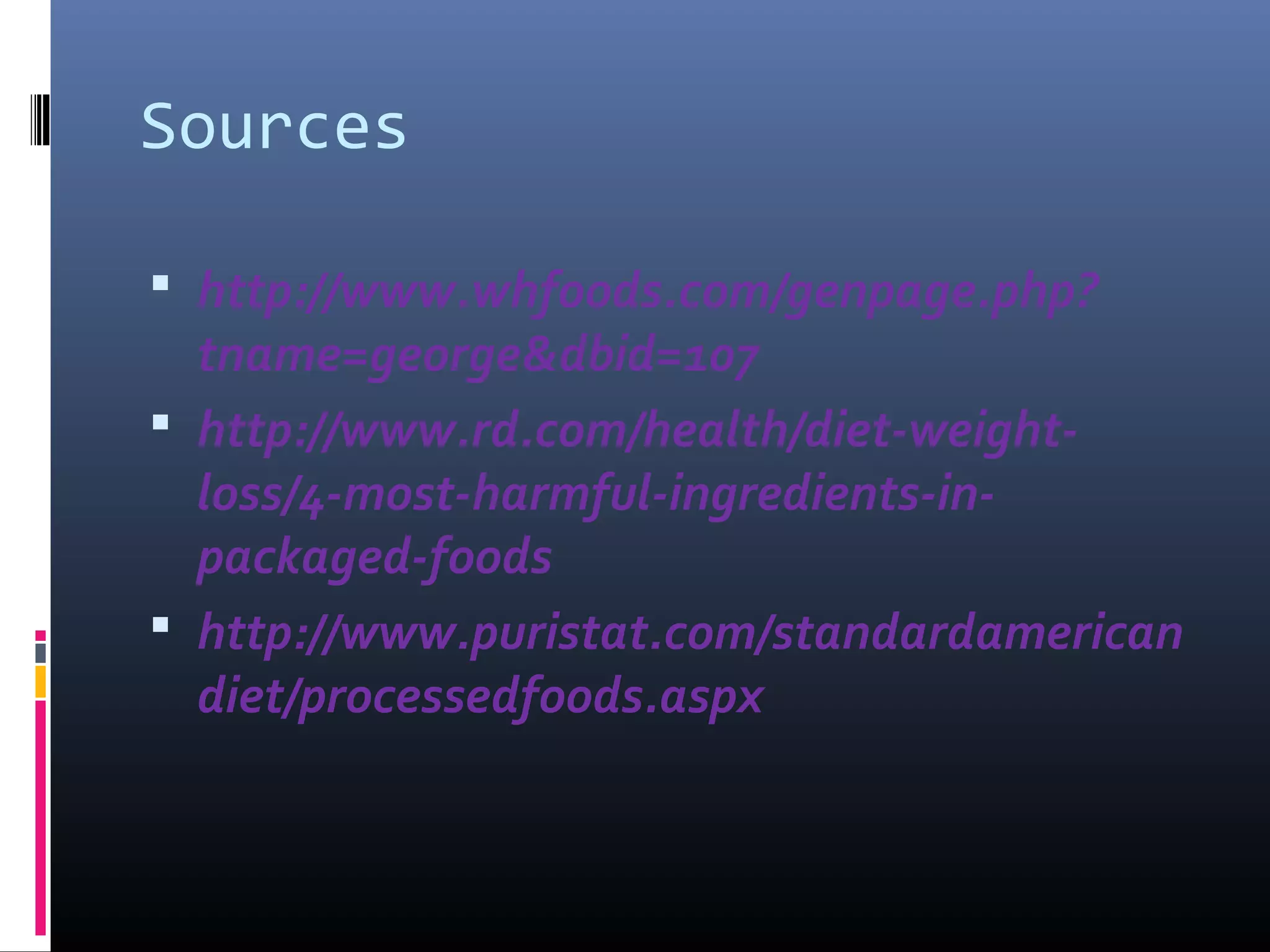 Harmful effects of Processed Food | PPT