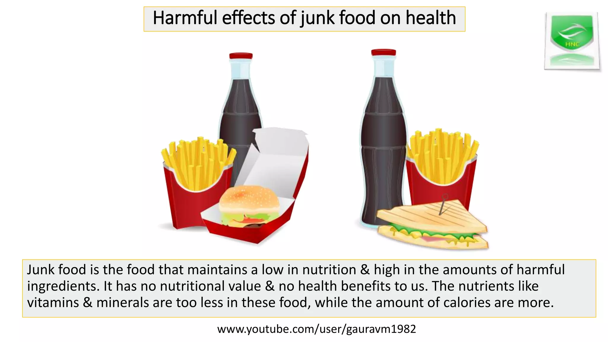 Harmful effects of junk food on health | PPTX