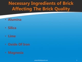 Harmful ingredients in brick | PPTX | Gardening | Home & Garden