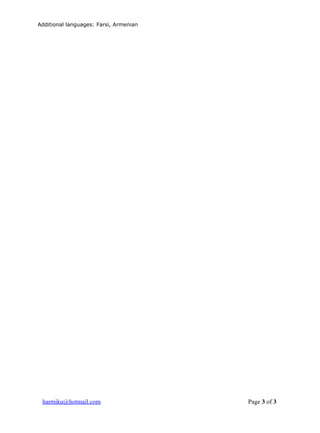 Harmik Uchian .Net Resume | DOC