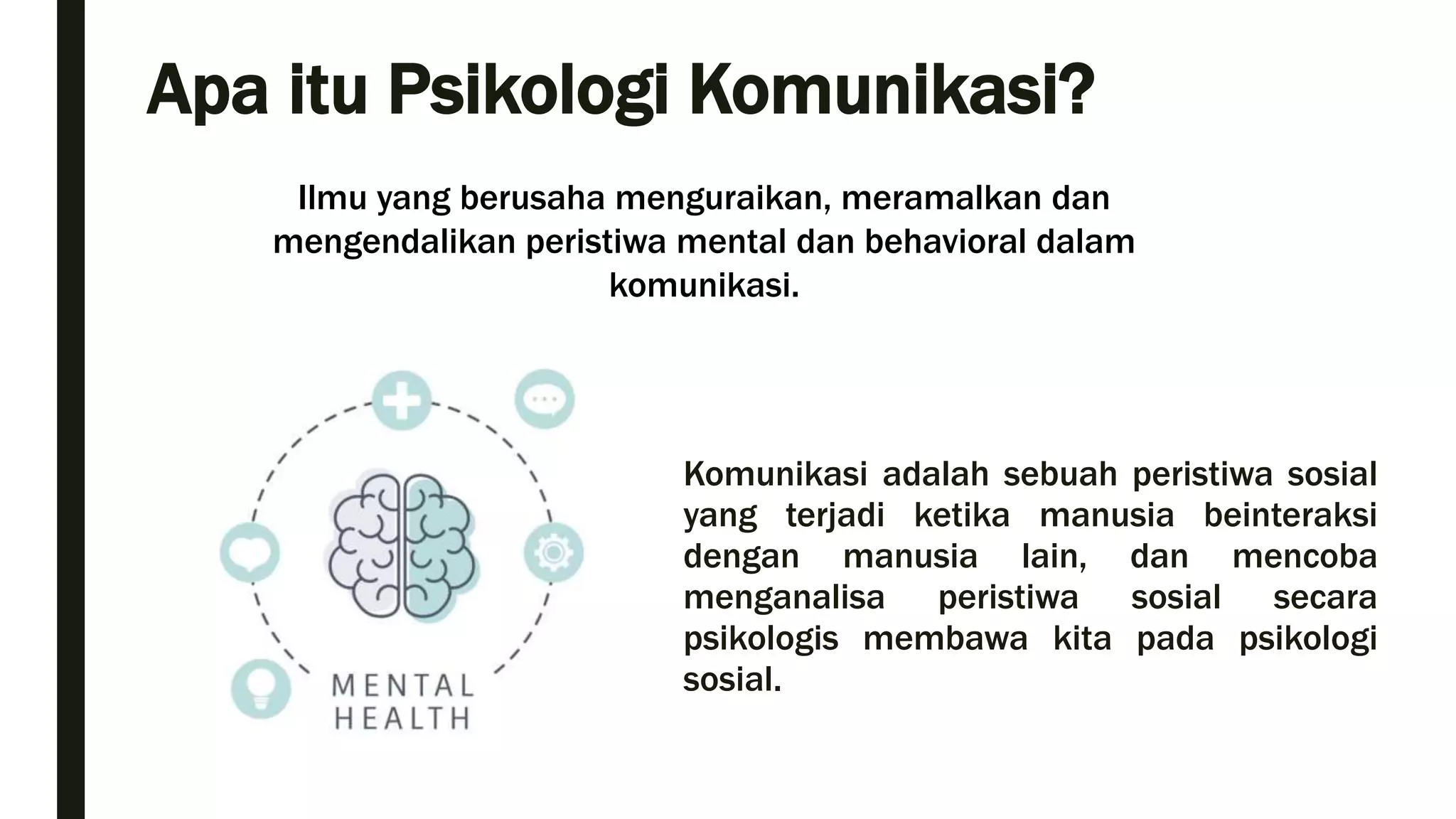 Pengertian dan ruang lingkup psikologi komunikasi | PPTX