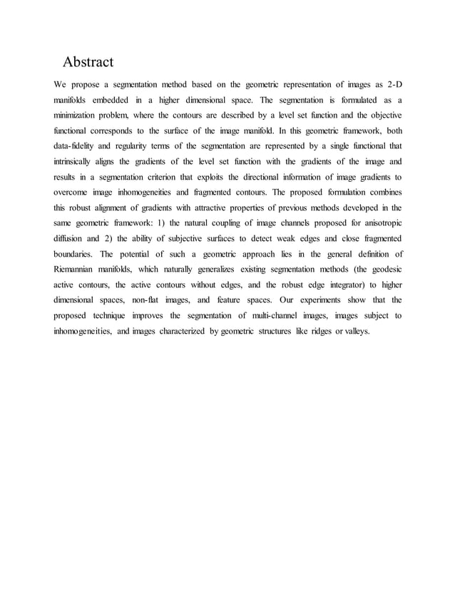 IEEE 2014 MATLAB IMAGE PROCESSING PROJECTS Harmonic active contours | PDF