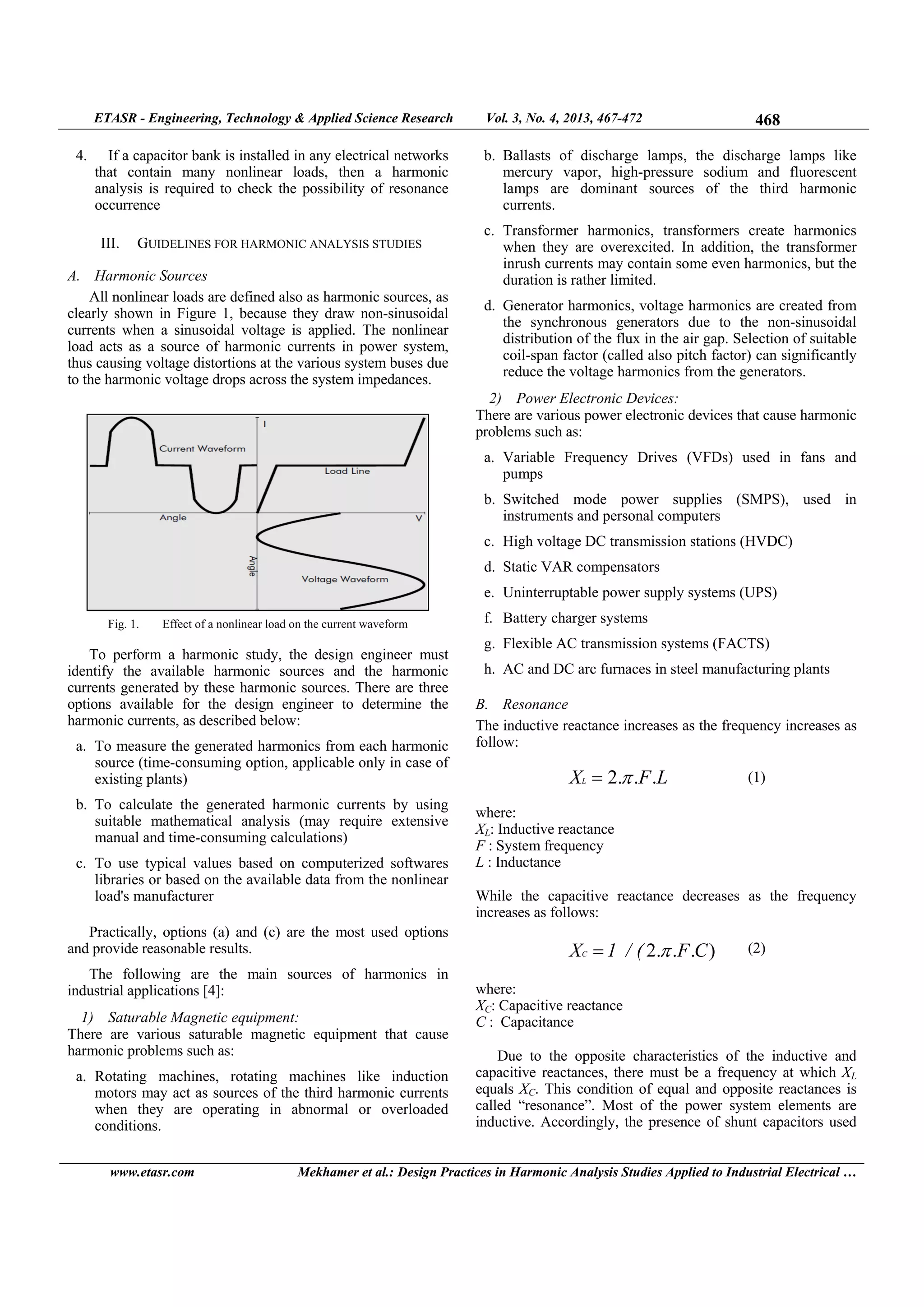 Harmonic analysis procedure | PDF