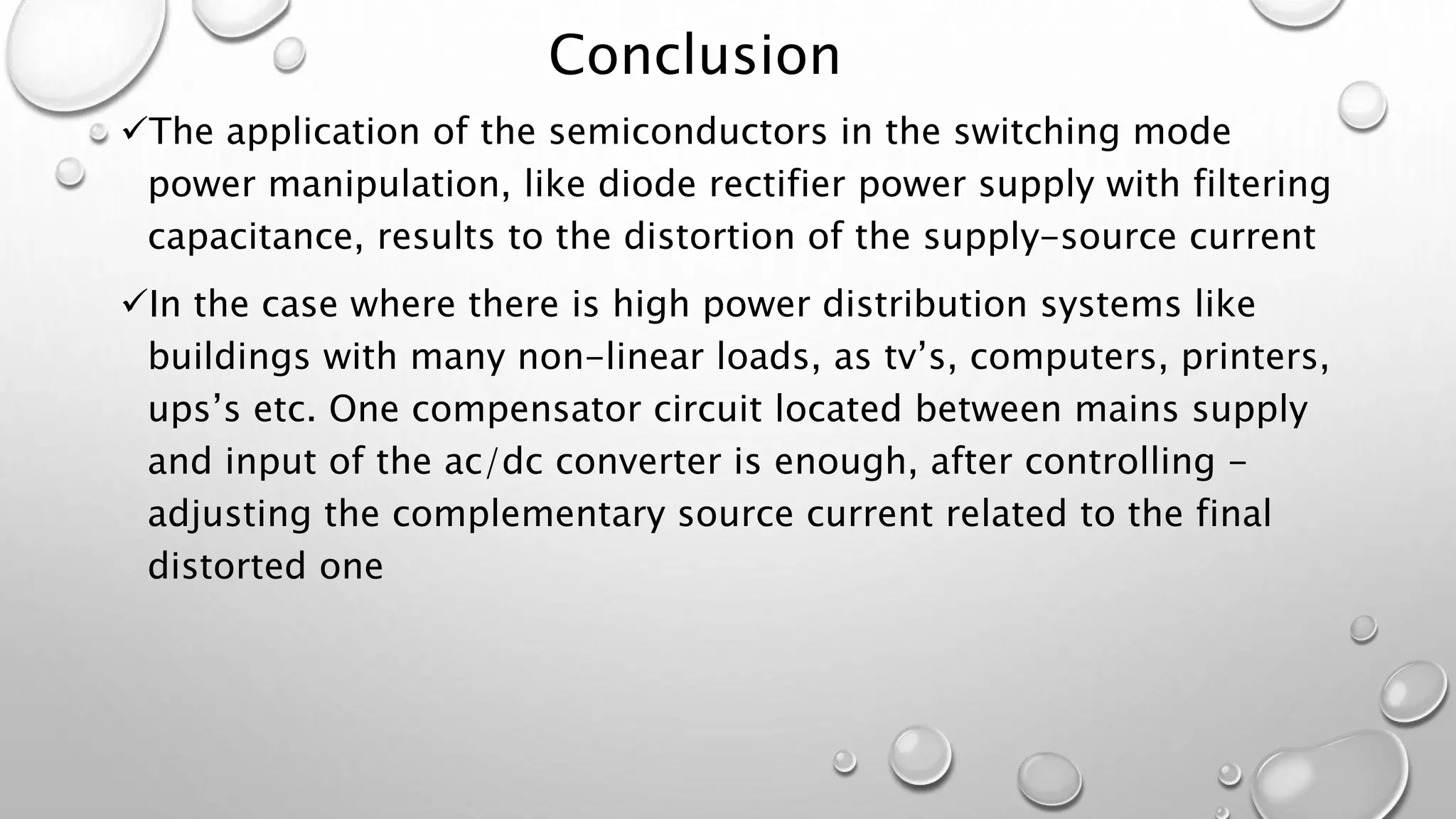 Harmonic correction in power supplies feeding non linear loads | PPTX