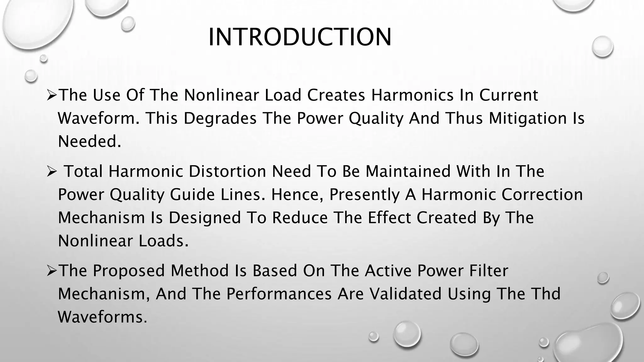Harmonic correction in power supplies feeding non linear loads | PPTX