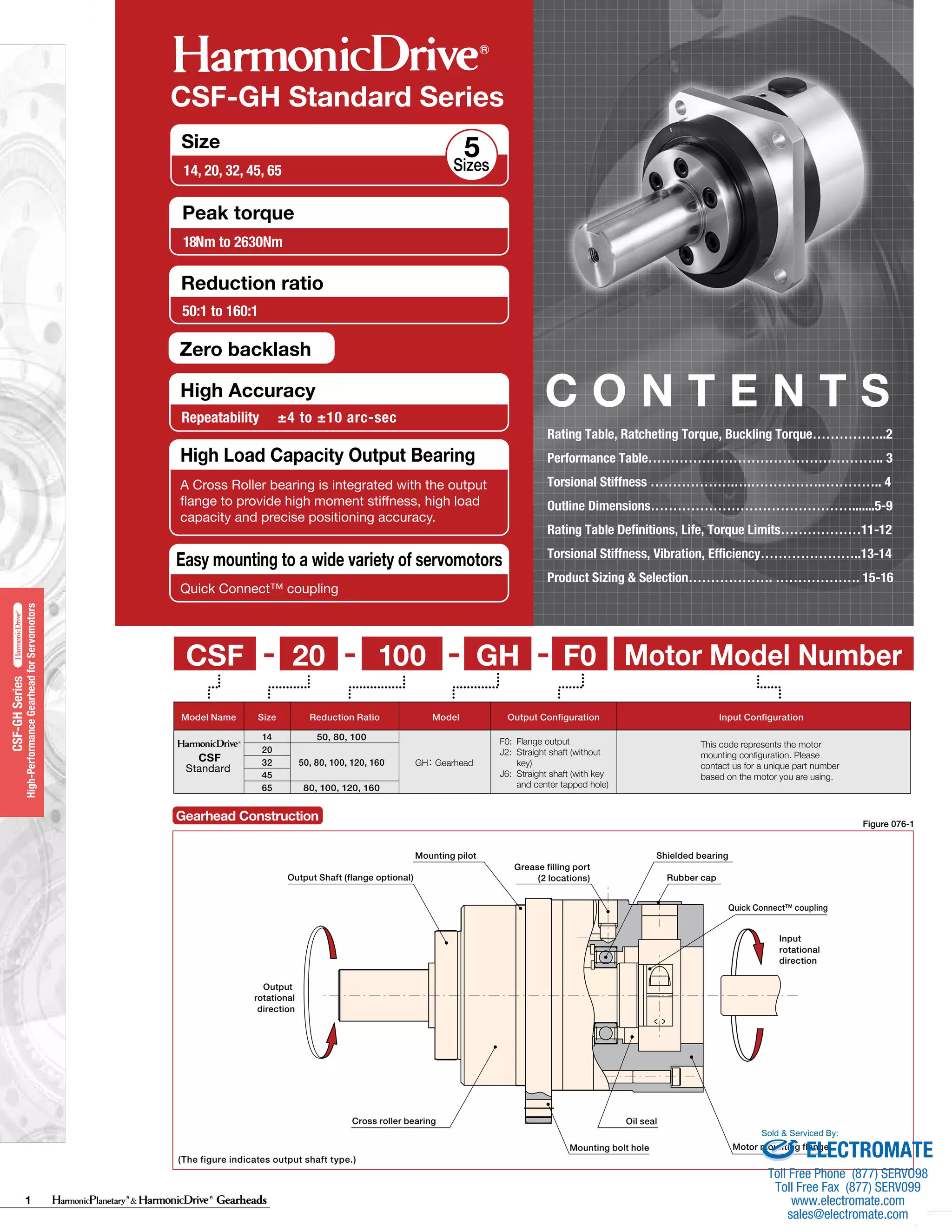 Harmonic drive csf gh brochure | PDF | Radio Control | Hobbies & Interests