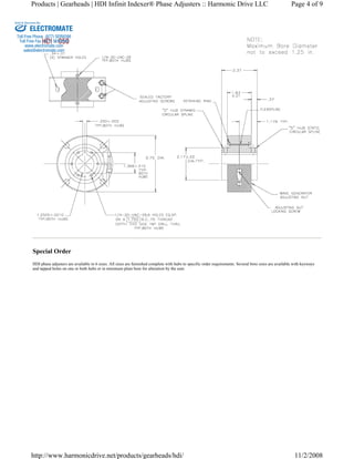 Harmonic drive hdi_specification_specsheet | PDF | Computer Peripherals | Computing