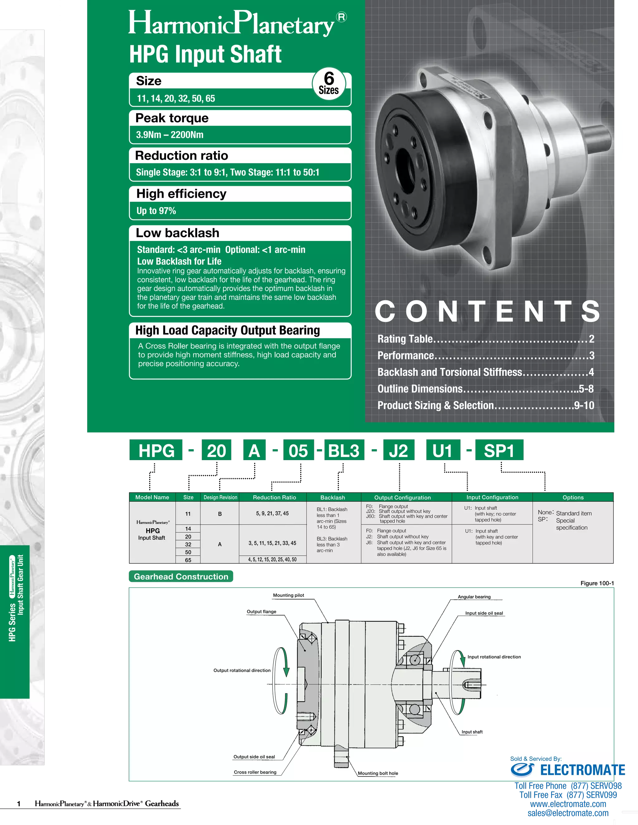 Harmonic drive hpg u1 brochure | PDF