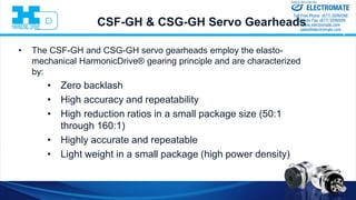 Harmonic Drive LLC Servo Gearheads Presentation 1-19-16 | PDF