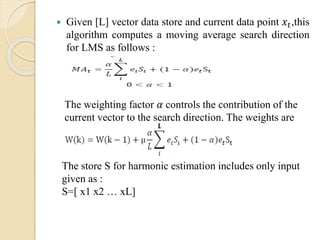 Harmonic estimation by lms algorithm | PPT