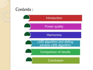Harmonic estimation by lms algorithm | PPT