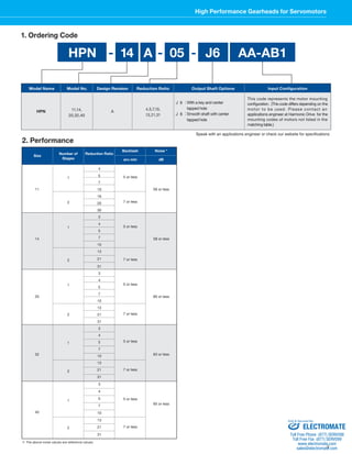 Harmonic hpn gearhead_catalog | PDF | Computer Peripherals | Computing
