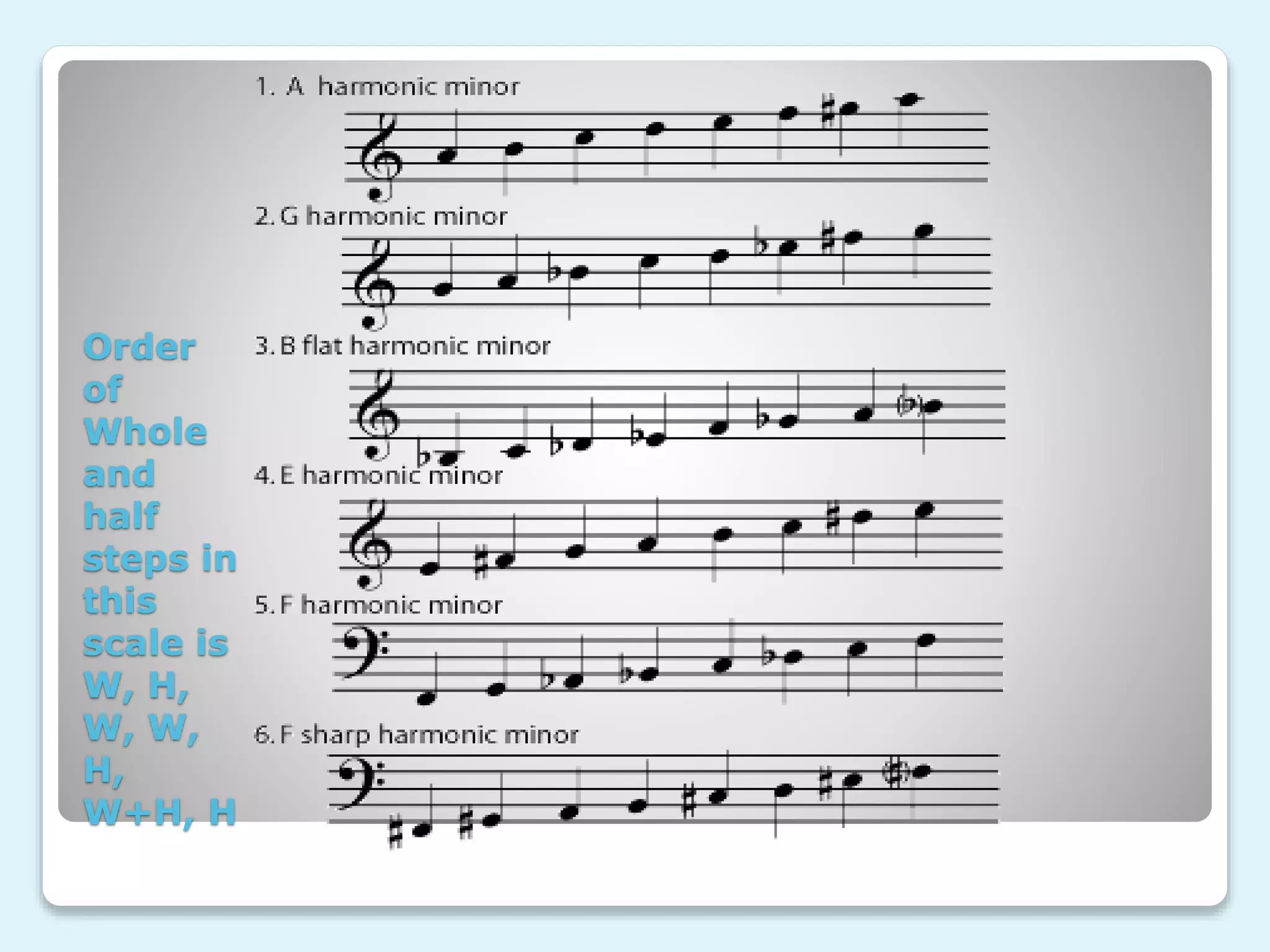 Harmonic minor scales | PPT