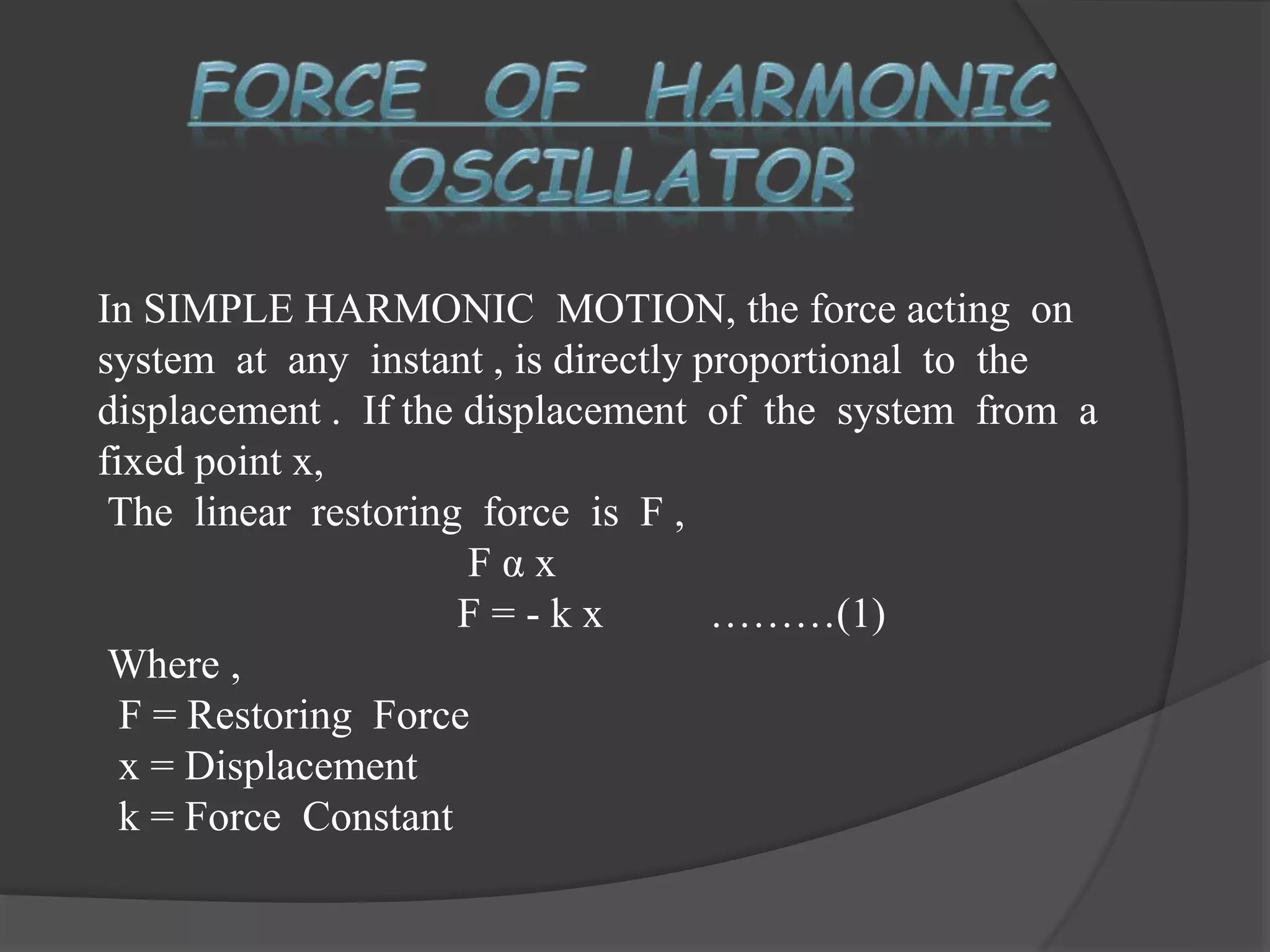 Harmonic Oscillator | PPTX