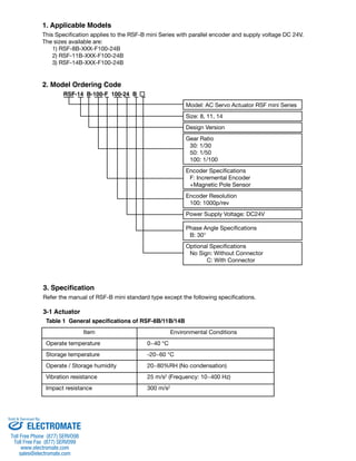Harmonic rsf mini_specsheet | PDF