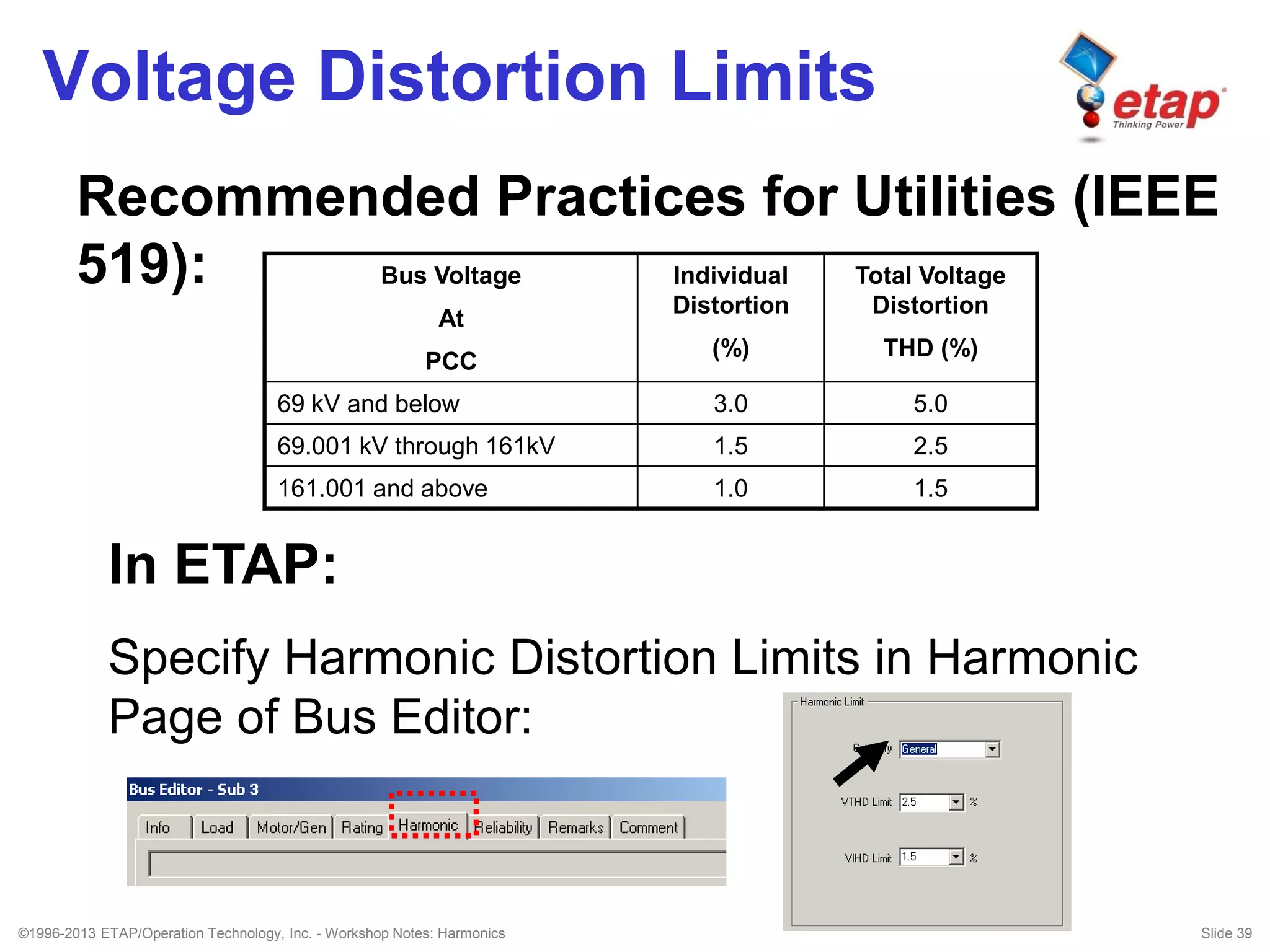 ETAP - Harmonics Analysis | PDF