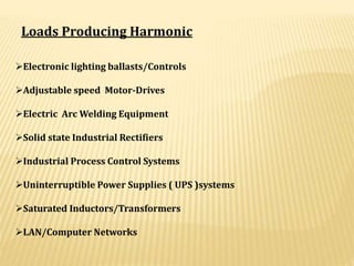 Identification and minimization of Harmonics | PPTX