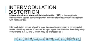 Harmonics and intermodulation distortions | PPTX