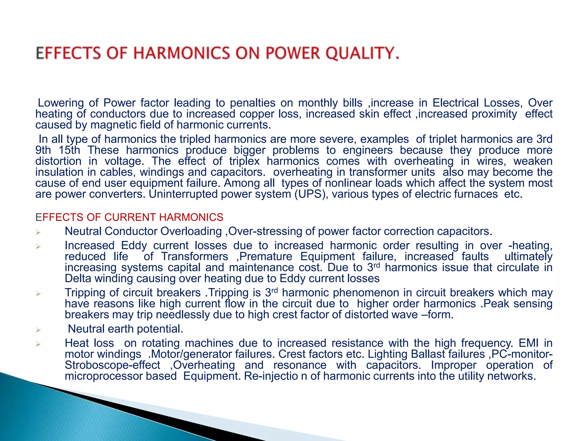 Harmonics and mitigation techniques | PPTX