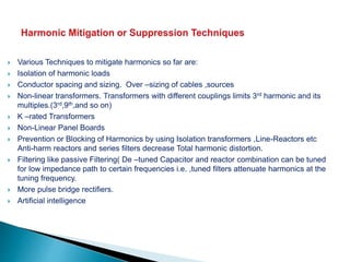 Harmonics and mitigation techniques | PPTX
