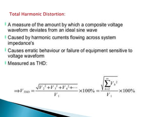 Harmonics and mitigation techniques | PPTX