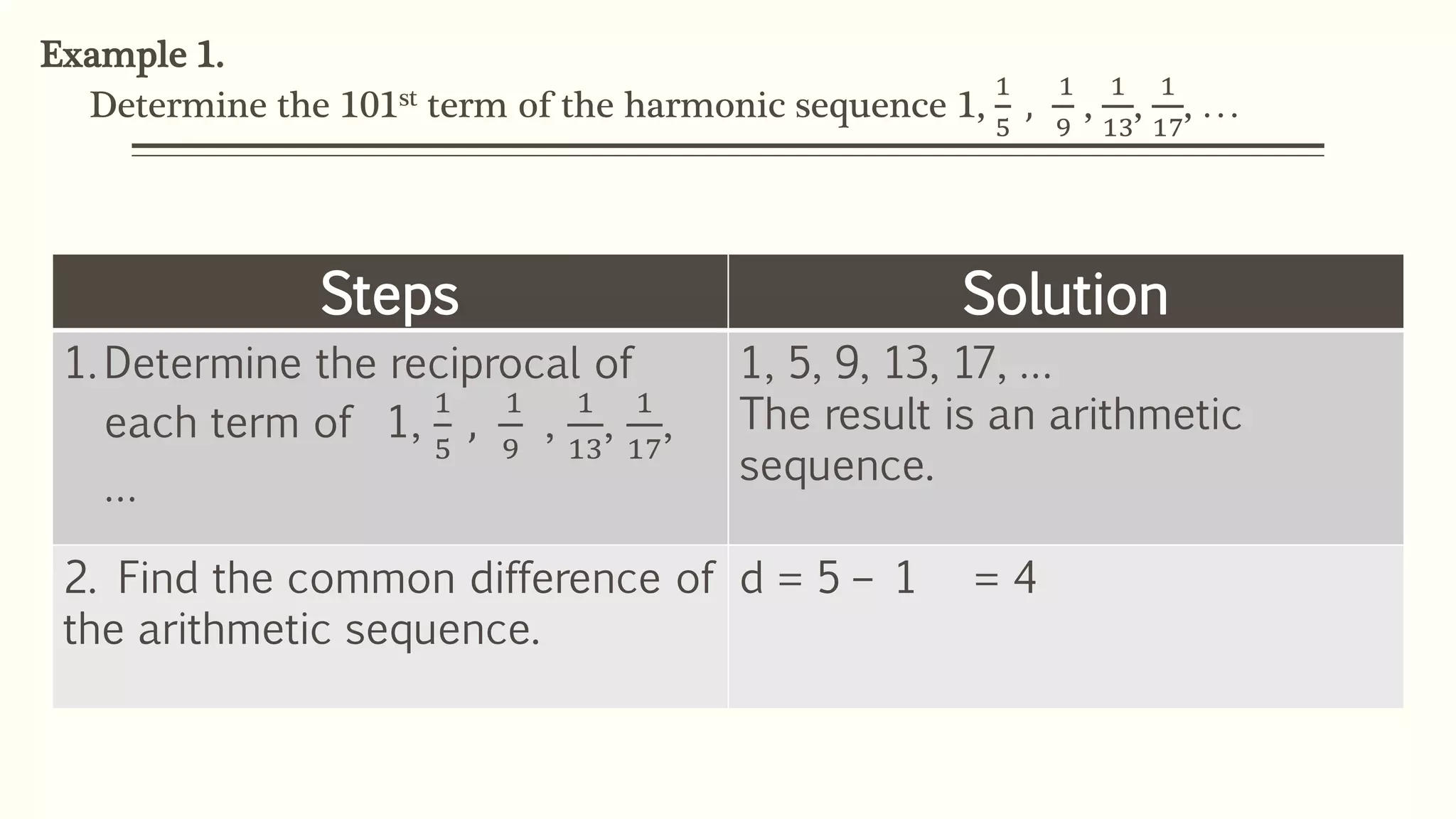 Harmonic sequence | PPTX
