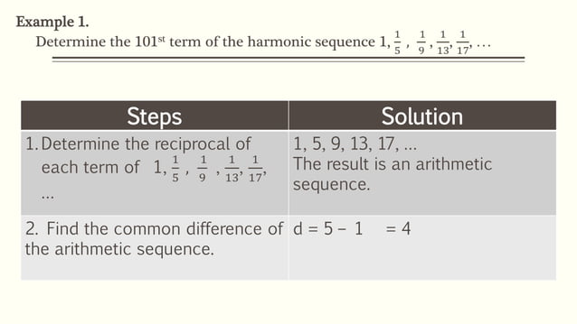 Harmonic sequence | PPTX
